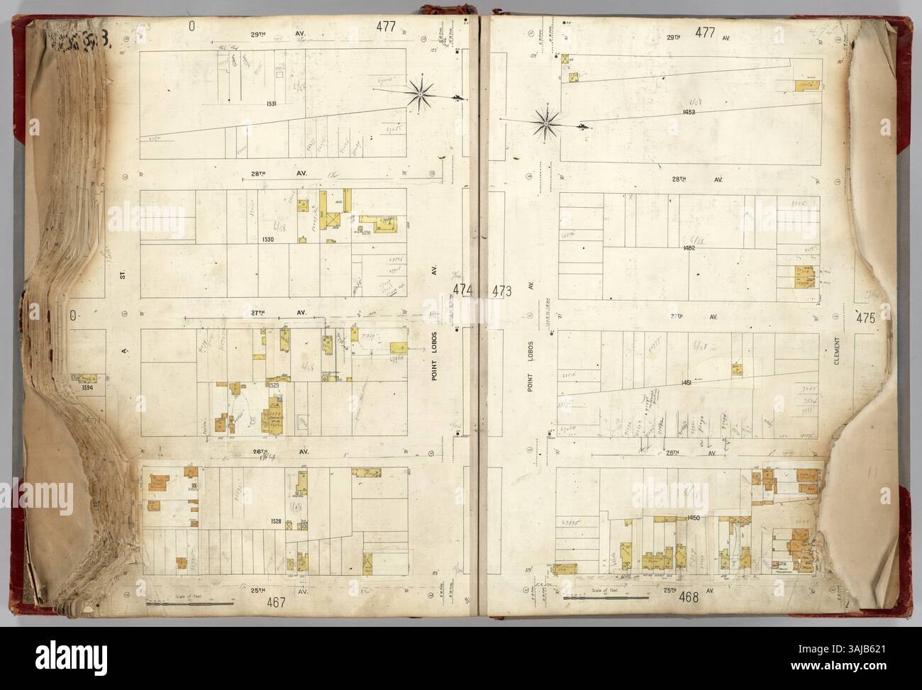 San Francisco Sanborn Insurance Map Atlas from 1905, featuring full ...