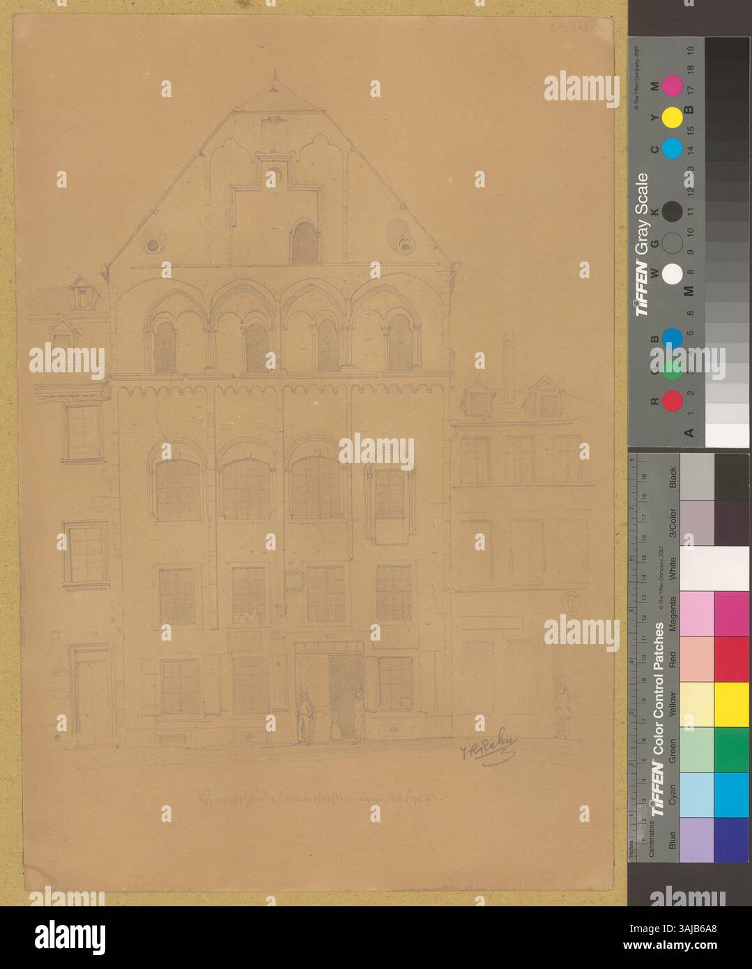 This depicts the Romanesque house located on Simeonstrasse in Trier ...