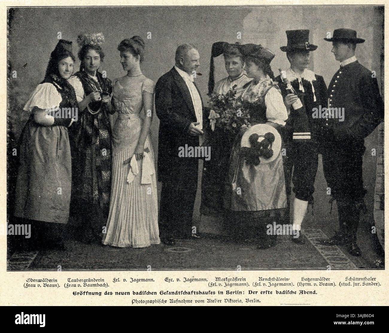 This photograph from 1901 depicts the opening of the new Baden embassy ...