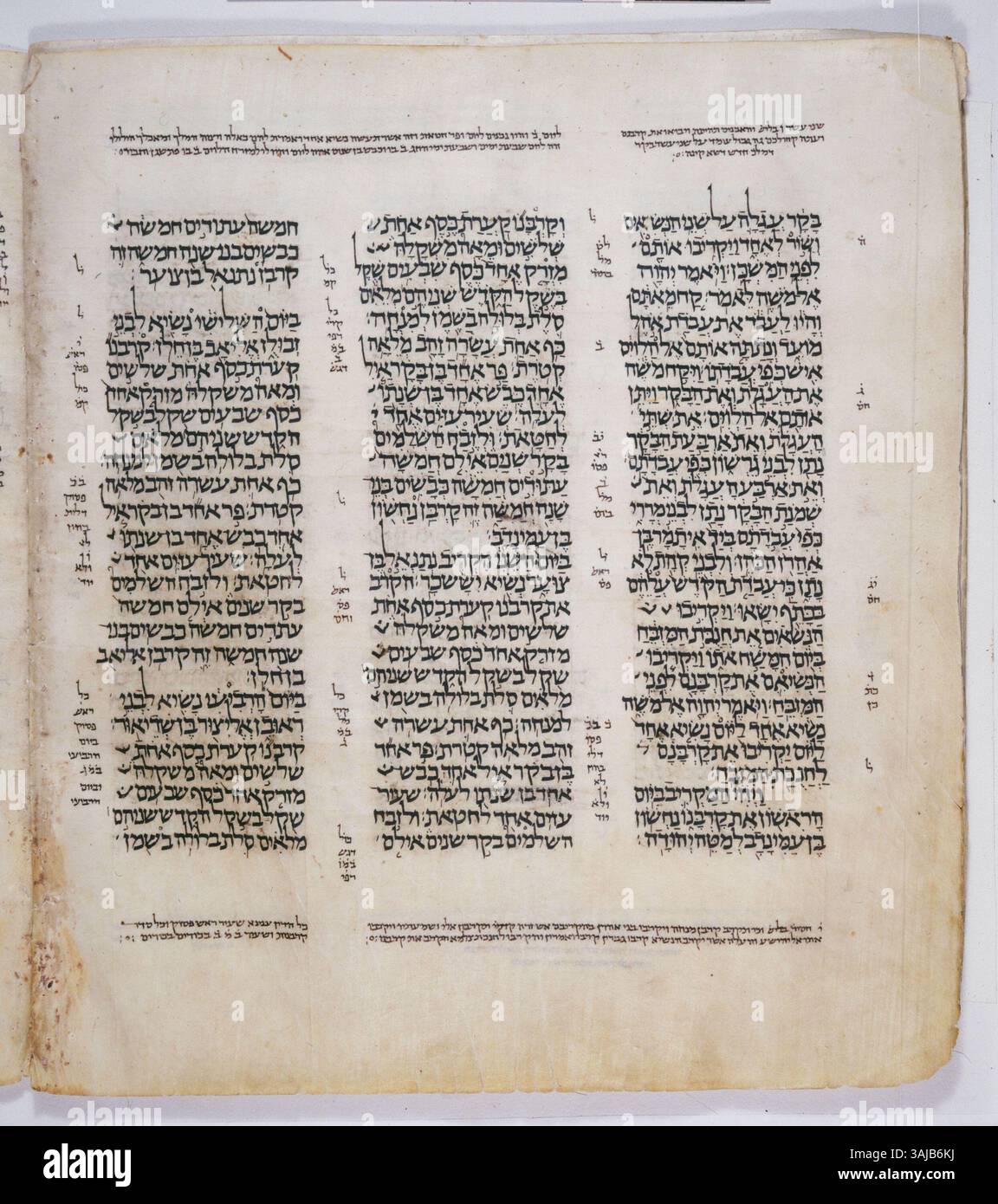 Folio 078b of the Leningrad Codex, dated between 1008 and 1011 ...