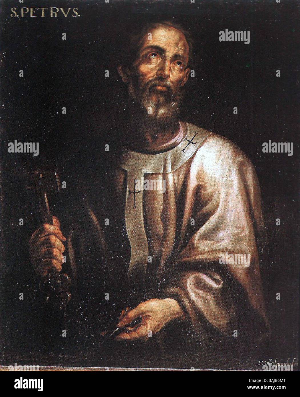 This 17th-century painting by Cristóbal de Villalpando depicts St ...