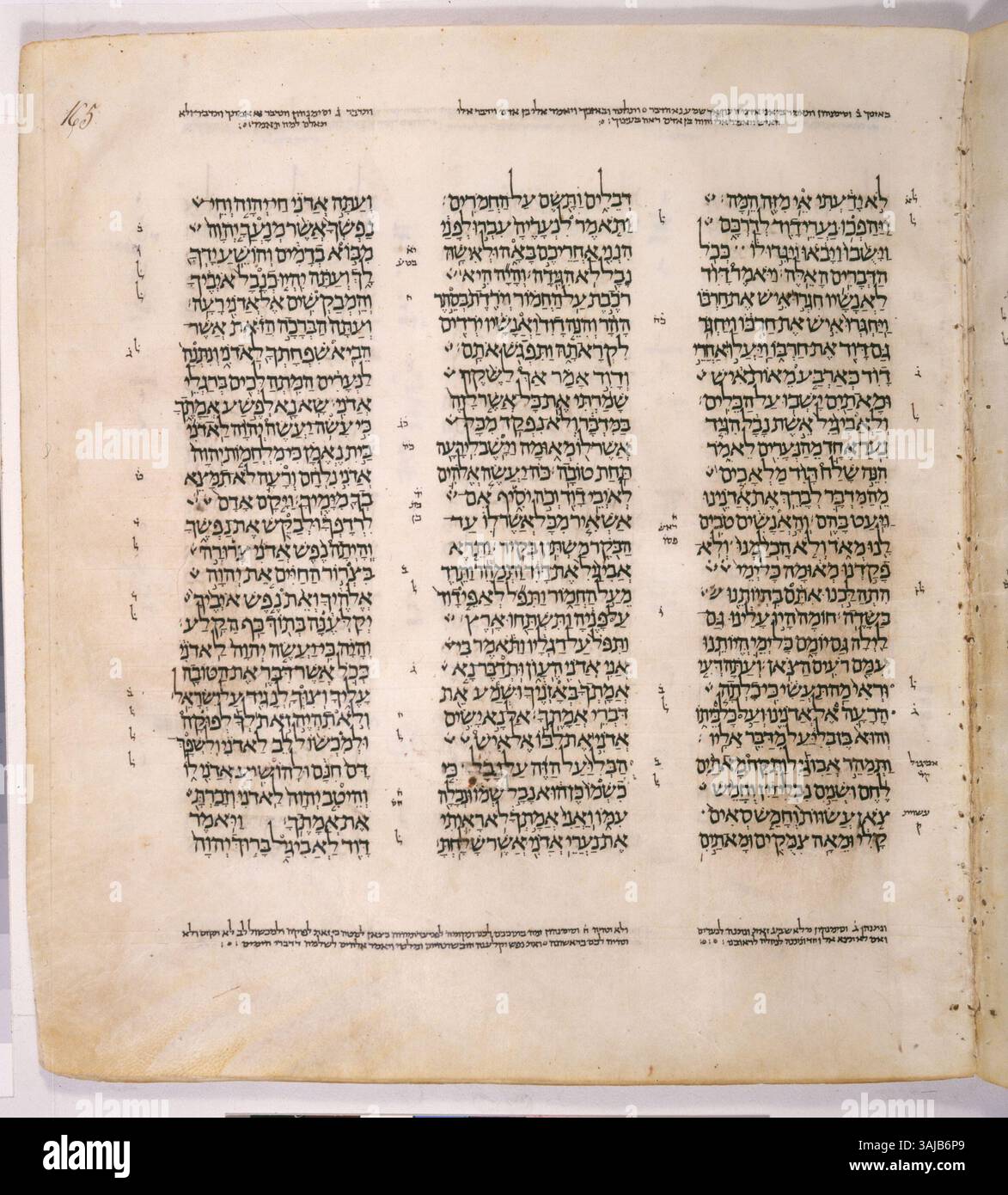 The 326th page of the Leningrad Codex containing text from the Tanakh ...