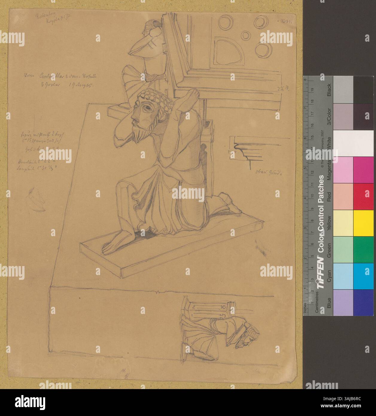 This image shows two of the four supporting figures of the Krodo Altar ...