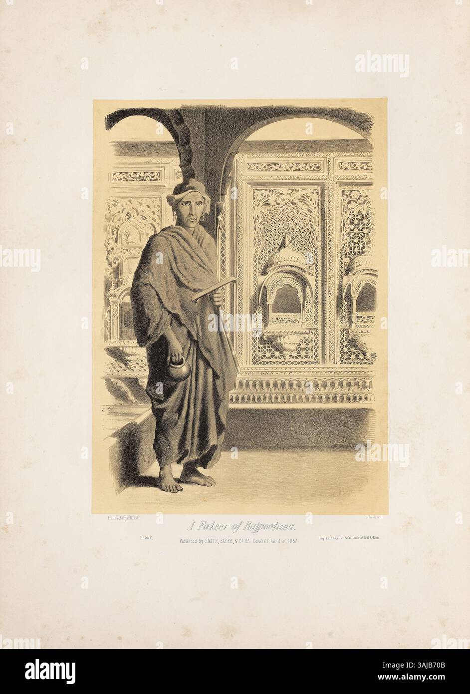 This lithograph by Jean-Baptiste Jules Trayer, from 1858, depicts a ...