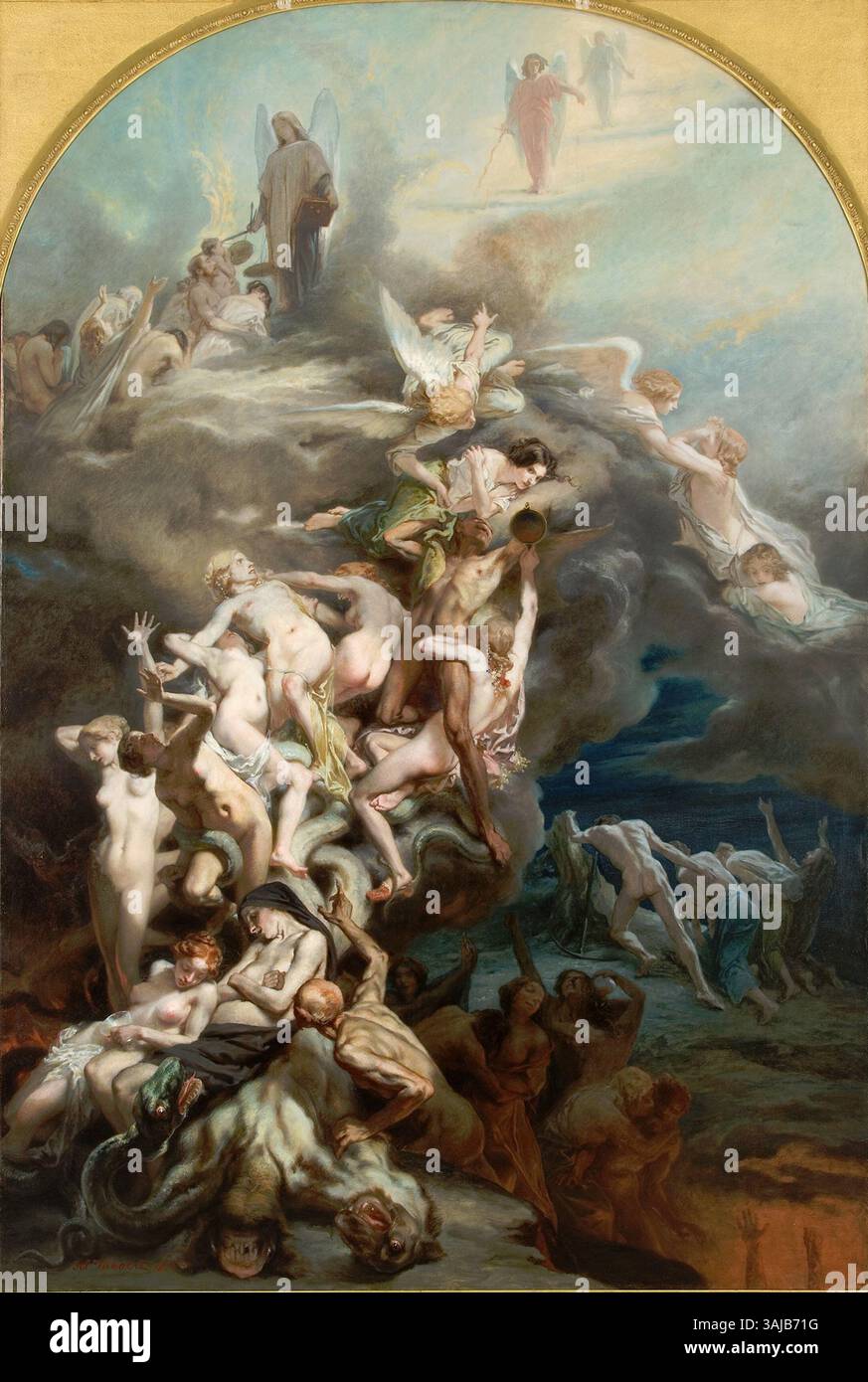 'Heaven and Hell,' painted by Octave Tassaert in 1850, contrasts the ...