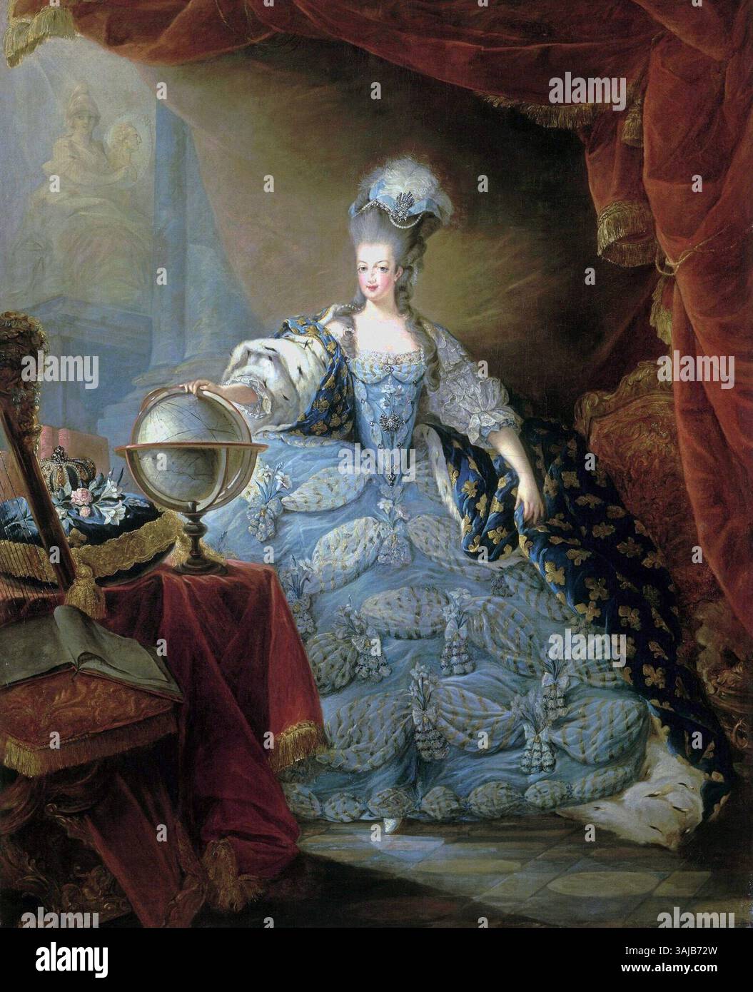 Portrait of Marie-Antoinette of Austria, painted in 1775, depicts the ...