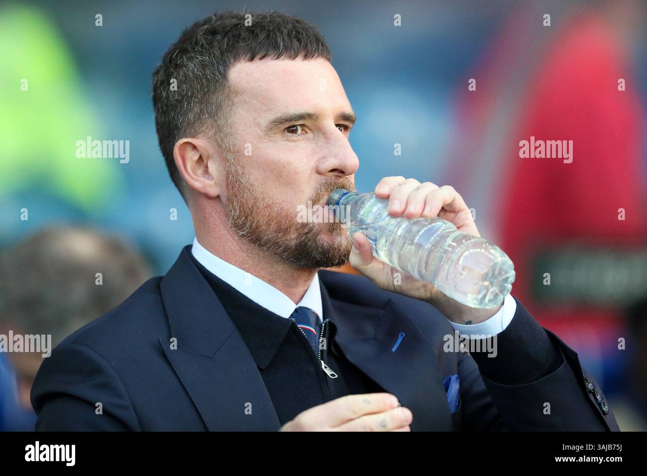 10 April 2025. Glasgow, UK. Rangers played Athletic Club at Ibrox ...