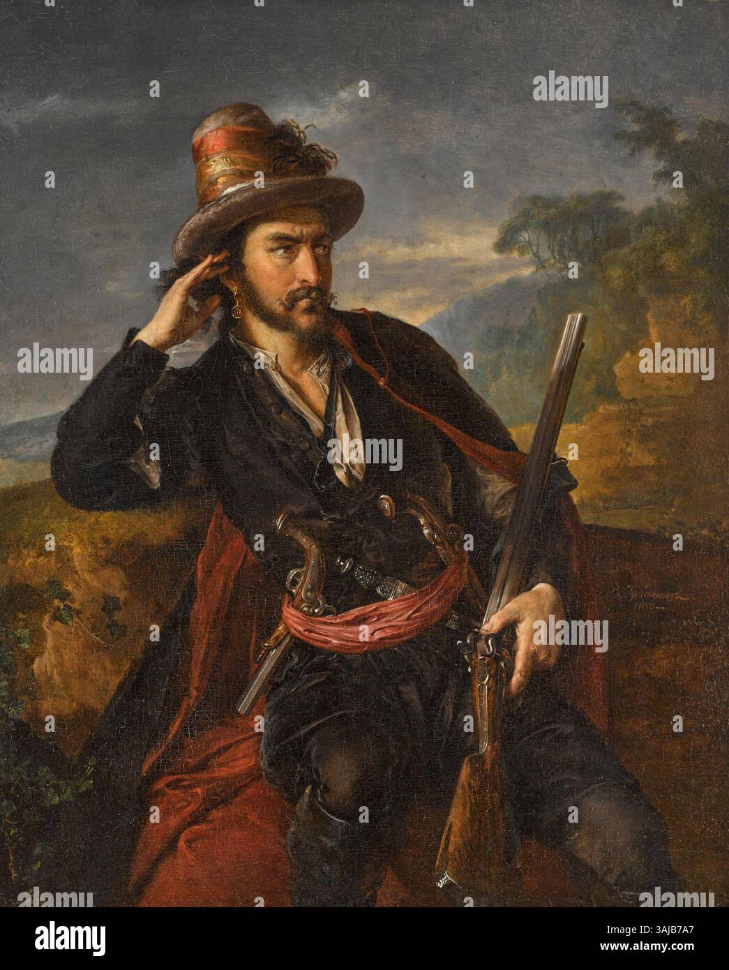 This 1850 portrait by Vasily Tropinin depicts Prince Mikhail Andreevich ...