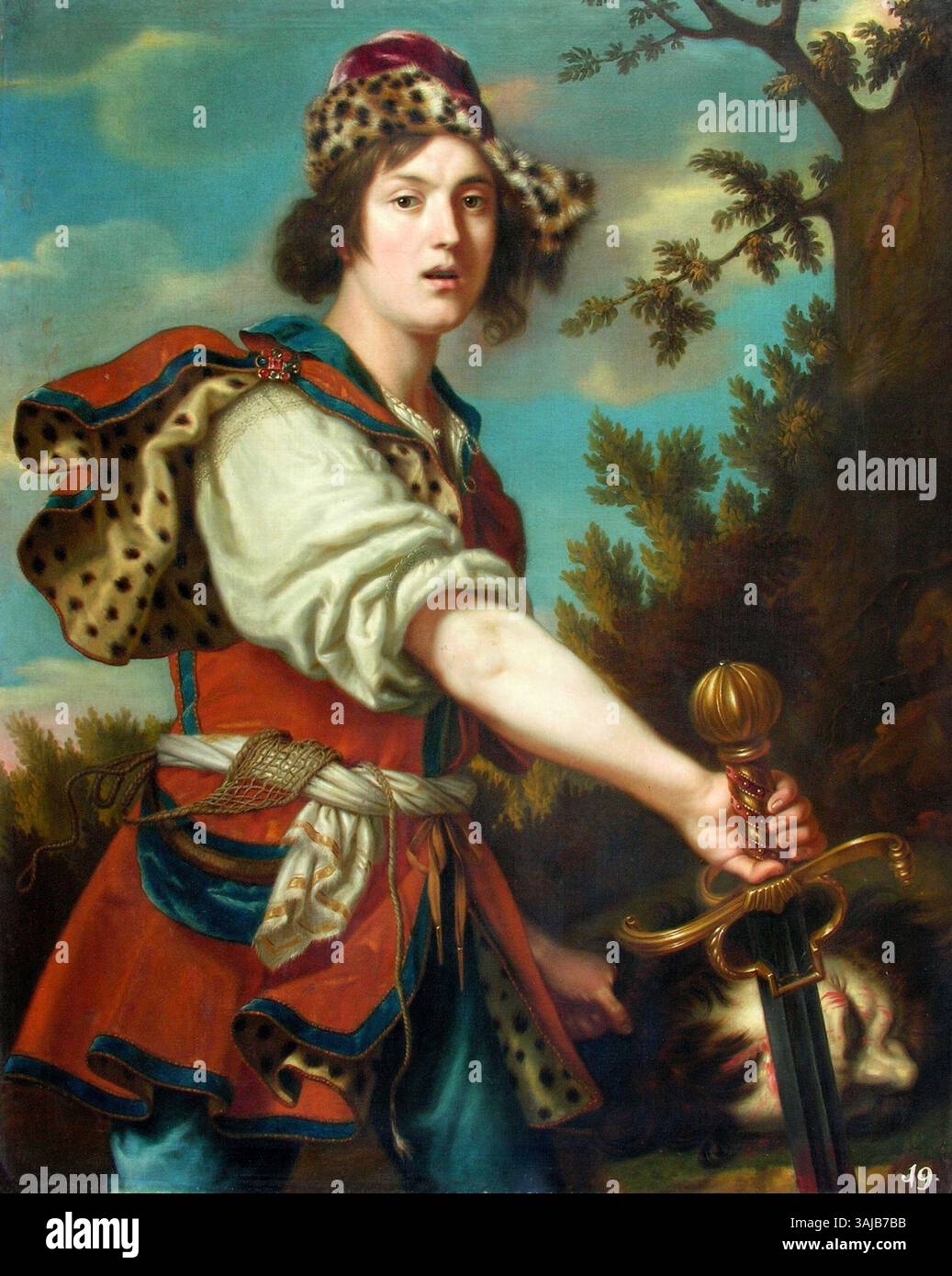 This 1733 oil painting by Andreas Möller depicts the biblical scene of ...