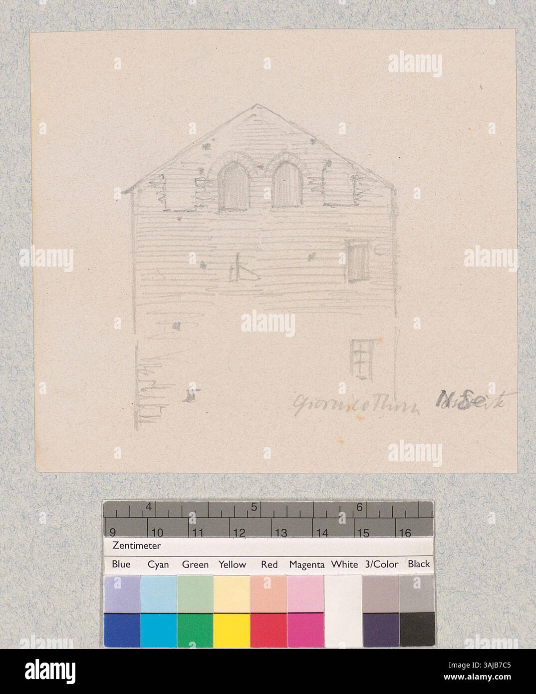 The image depicts the upper section of the Torre di Attone in Giornico ...