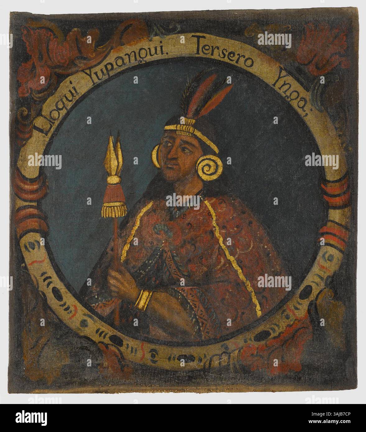 The portrait of Lloqui Ypanqui, the Third Inca, is one of the 14 ...