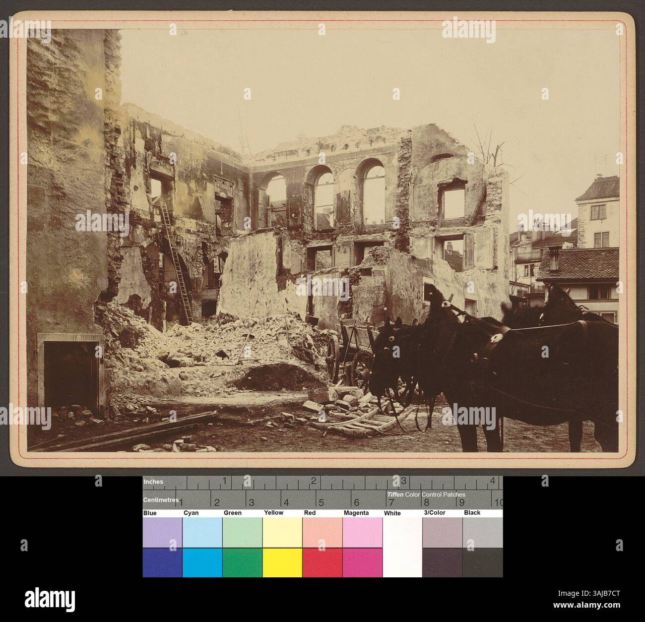 Robert Breitinger's 1890 depiction illustrates the ruins of a theater ...