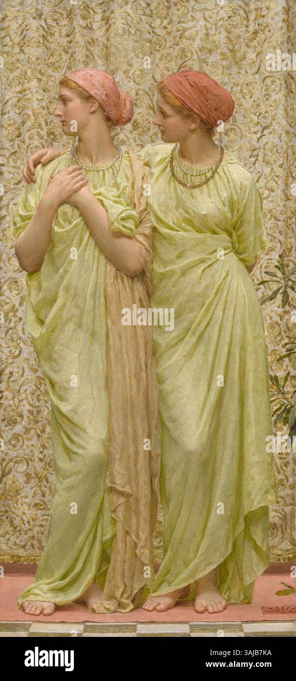 Albert Joseph Moore's painting 'Topaz' (1841–1893) depicts a woman ...