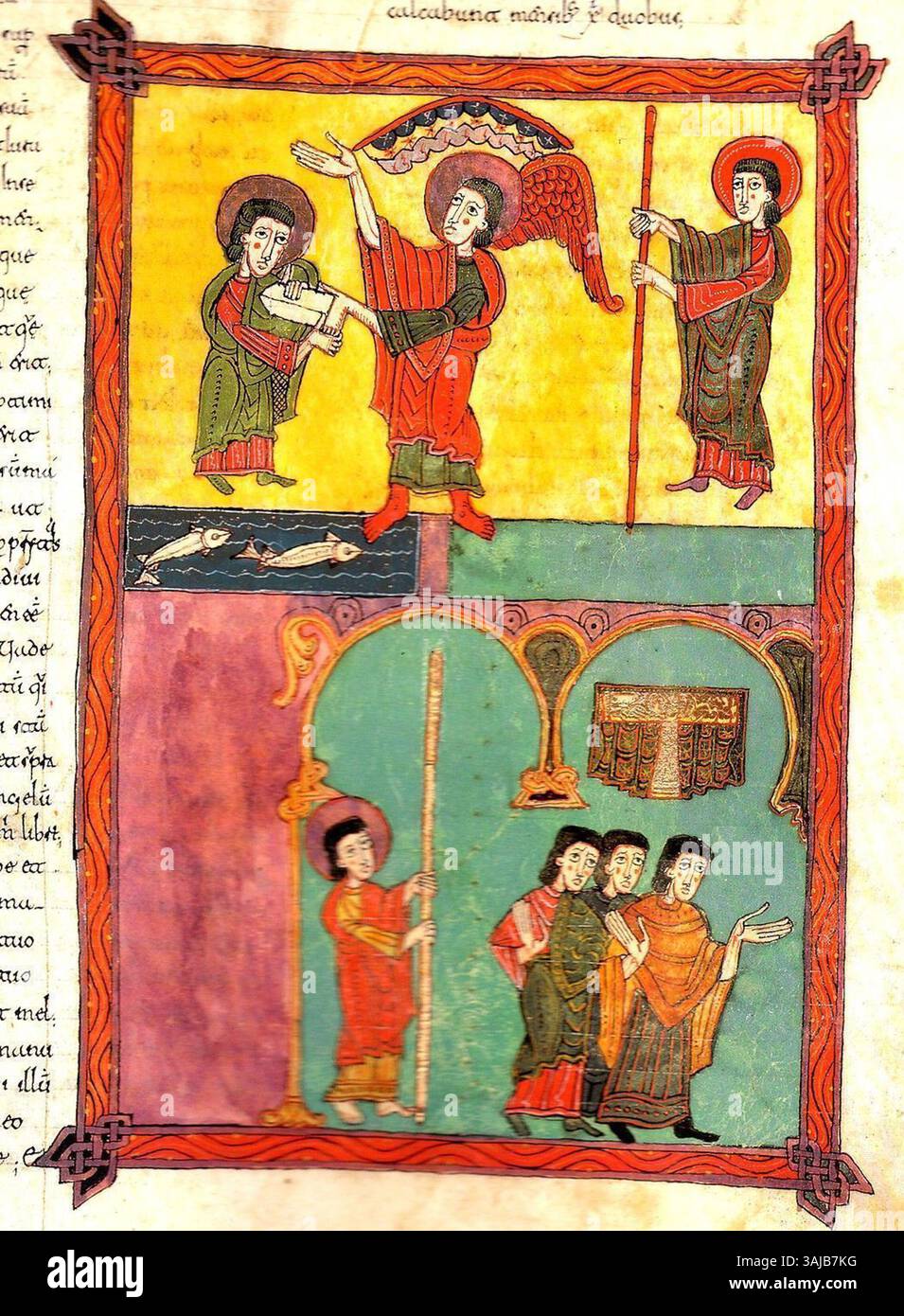 The manuscript 'Beatus of Burgo of Osma' features a scene of John ...