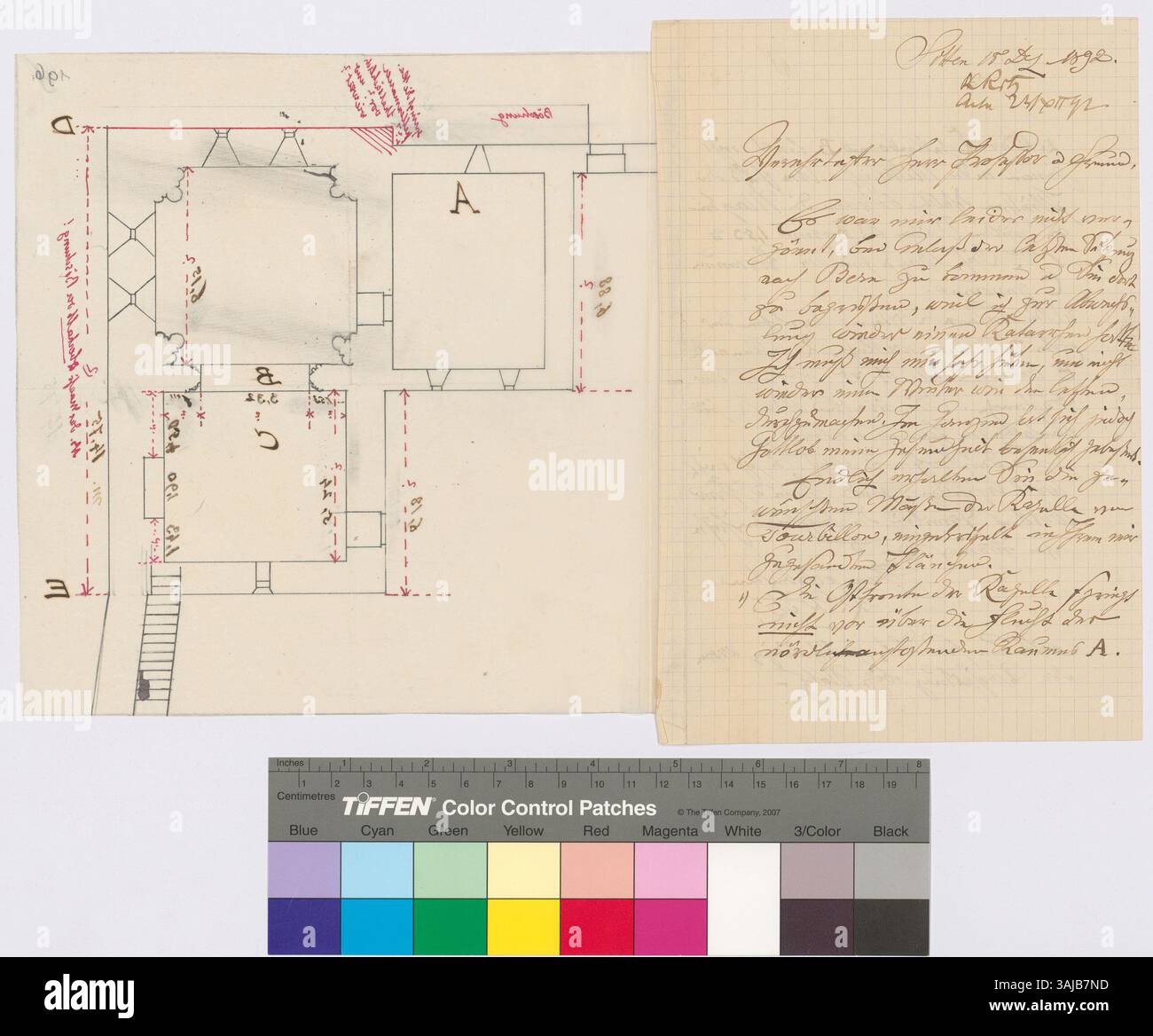 This fragment from the floor plan of Tourbillon Castle in Sion shows ...