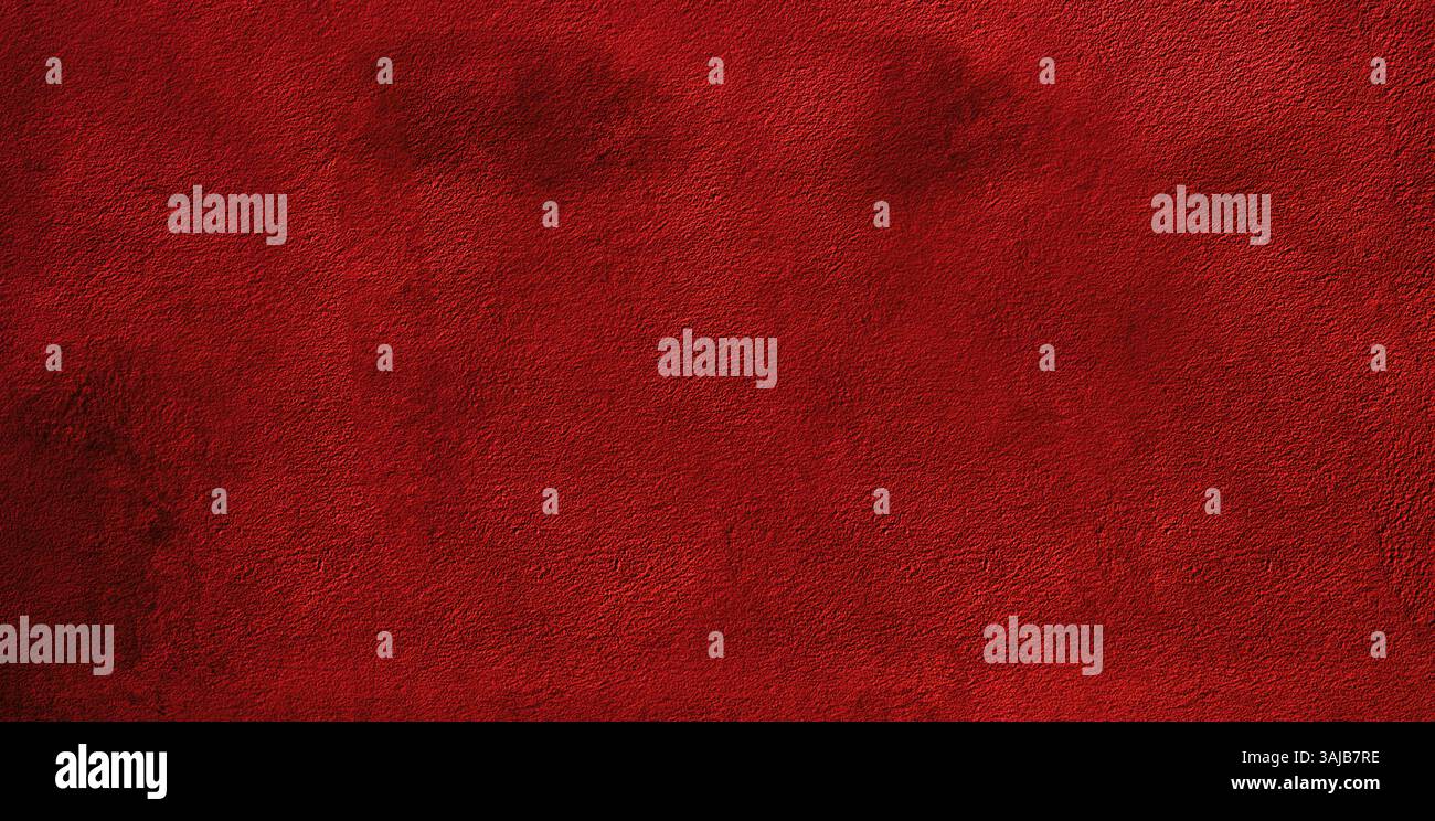 Abstract red grunge background. Dark red banner with old rough cracked ...