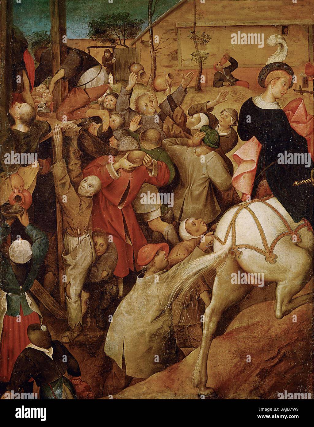 Feast of St. Martin, attributed to Pieter Brueghel the Younger, depicts ...
