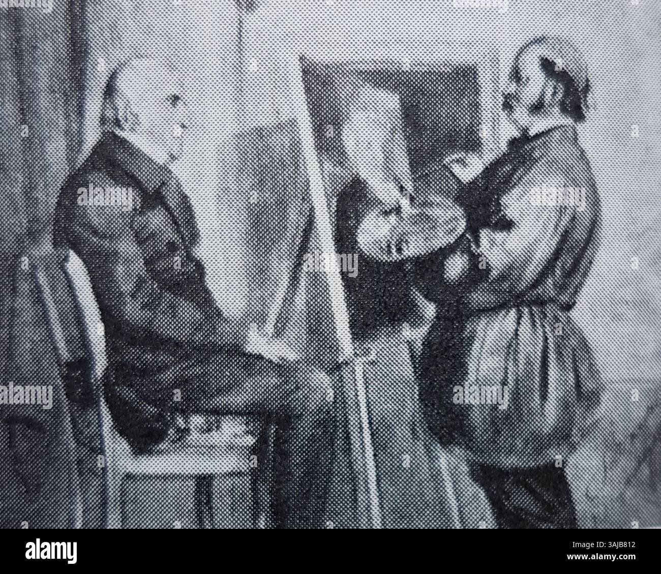 Uno Troili painting Baron Silfverschiöld, depicted by Fritz von Dardel ...