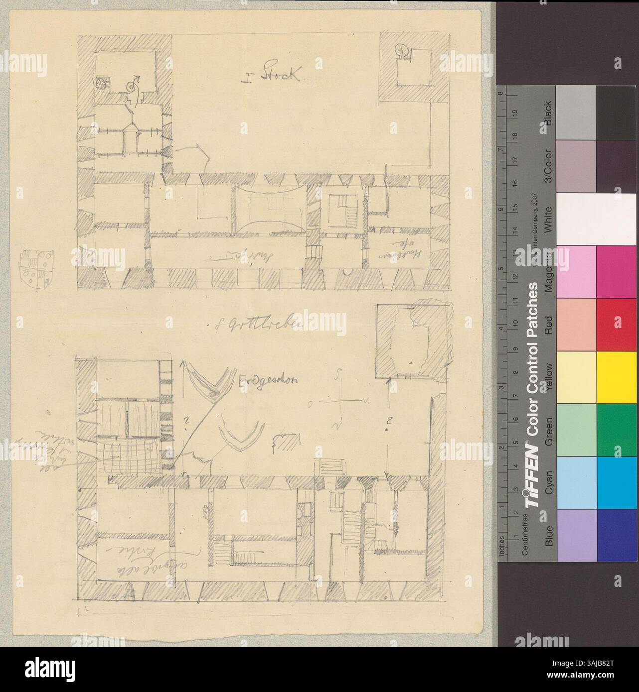 This image features Johann Rudolf Rahn’s floor plan of the first and ...