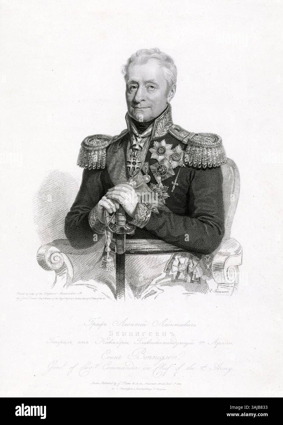 This 1822 portrait of Levin August Gottlieb Bennigsen, created by ...