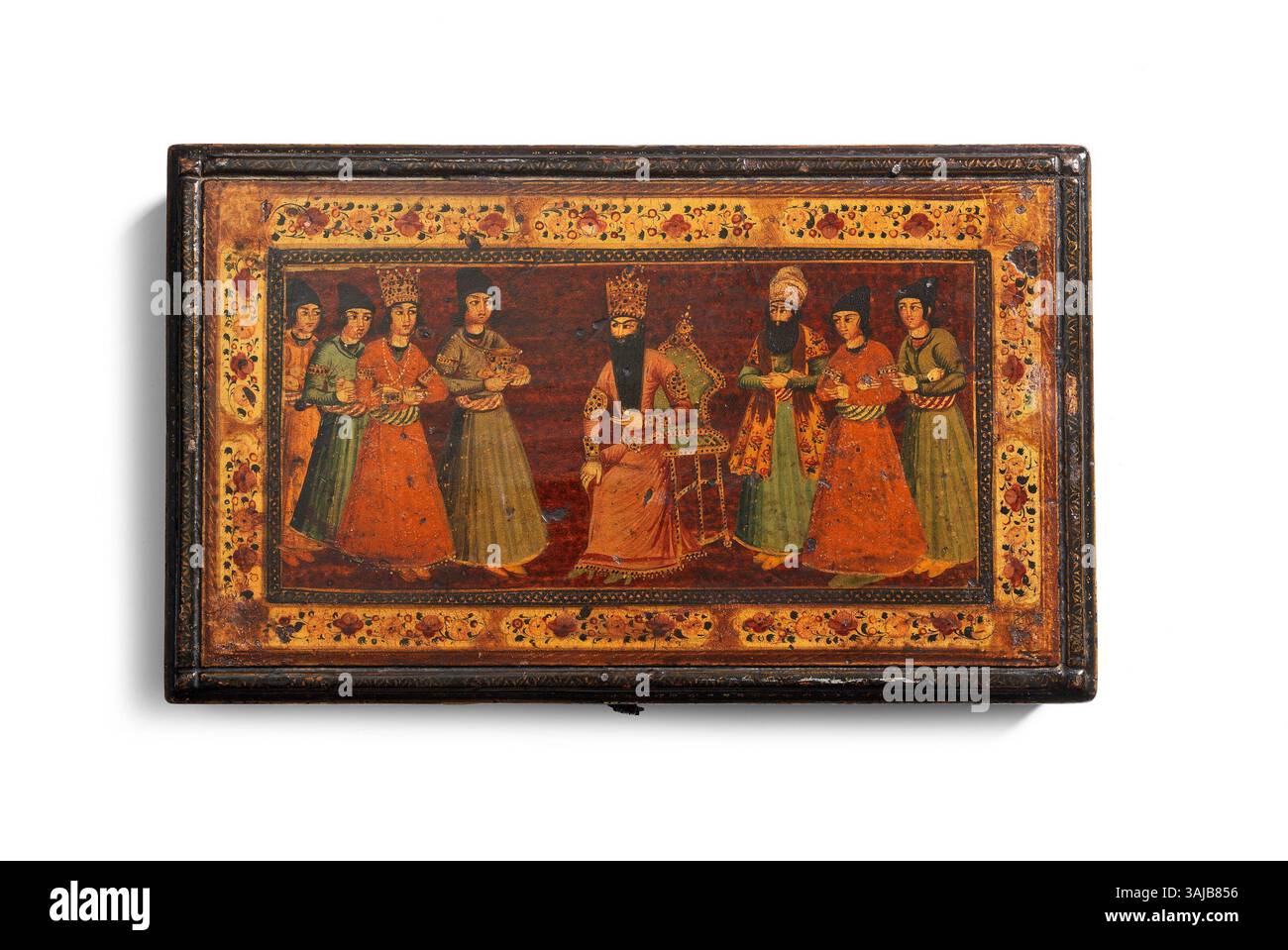 A 19th-century set of portable merchant’s weights and scales, housed in ...