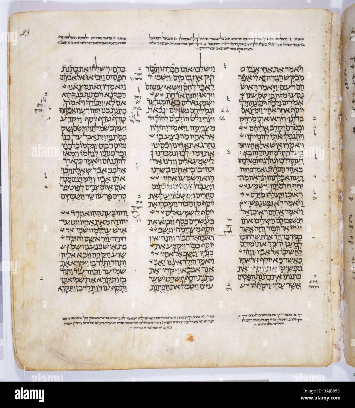 Folio 023a of the Leningrad Codex, created between 1008 and 1011 ...