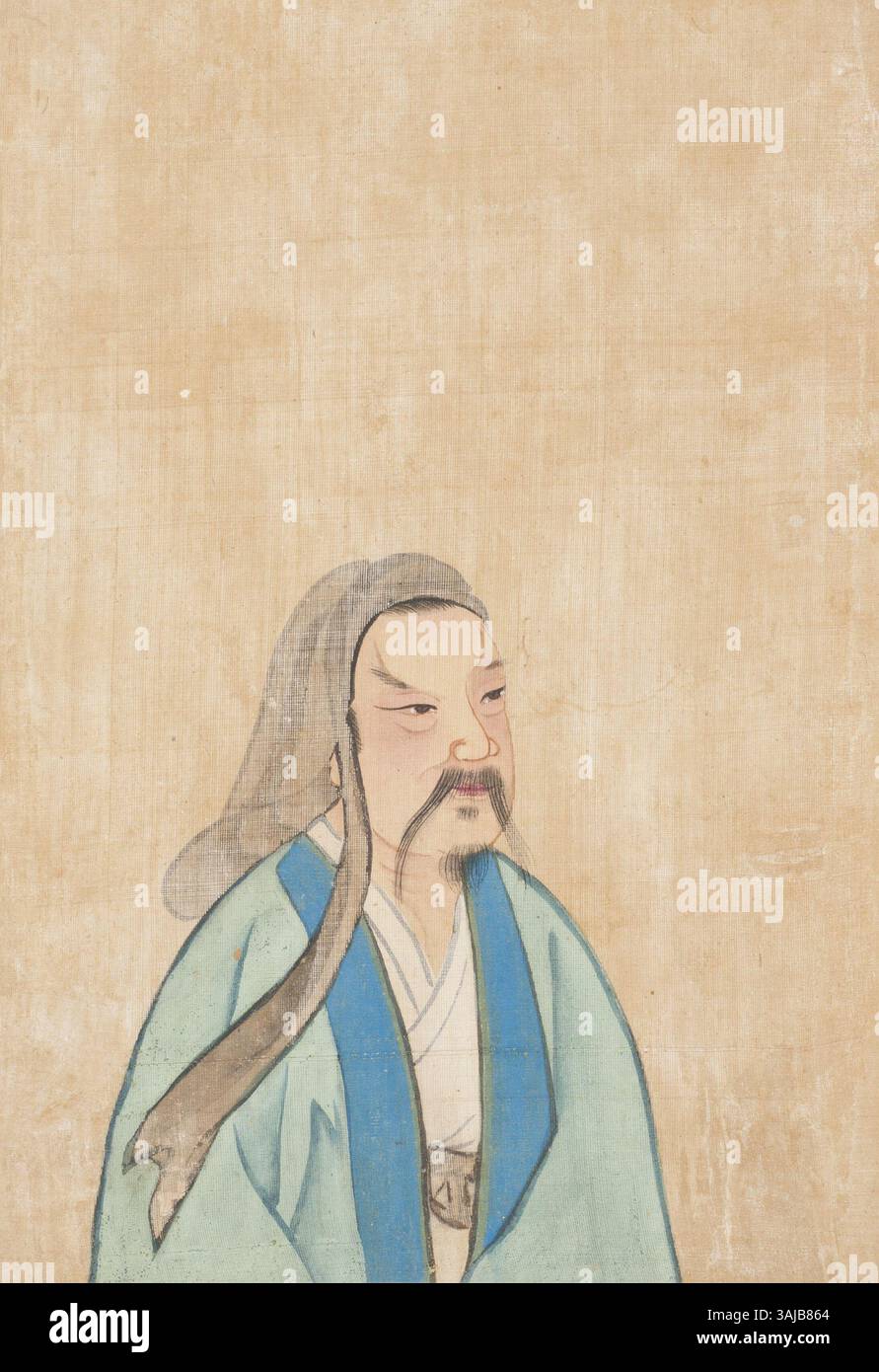 This 19th-early 20th century portrait features Tao Yuanming, a ...