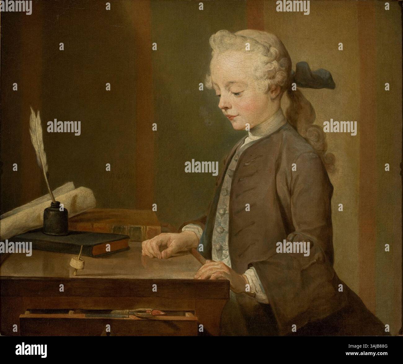 Portrait of Auguste Gabriel Godefroy by Jean-Baptiste-Siméon Chardin ...