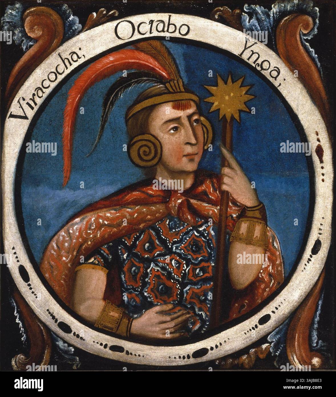 This portrait of Viracocha, the Eighth Inca emperor, is part of a ...