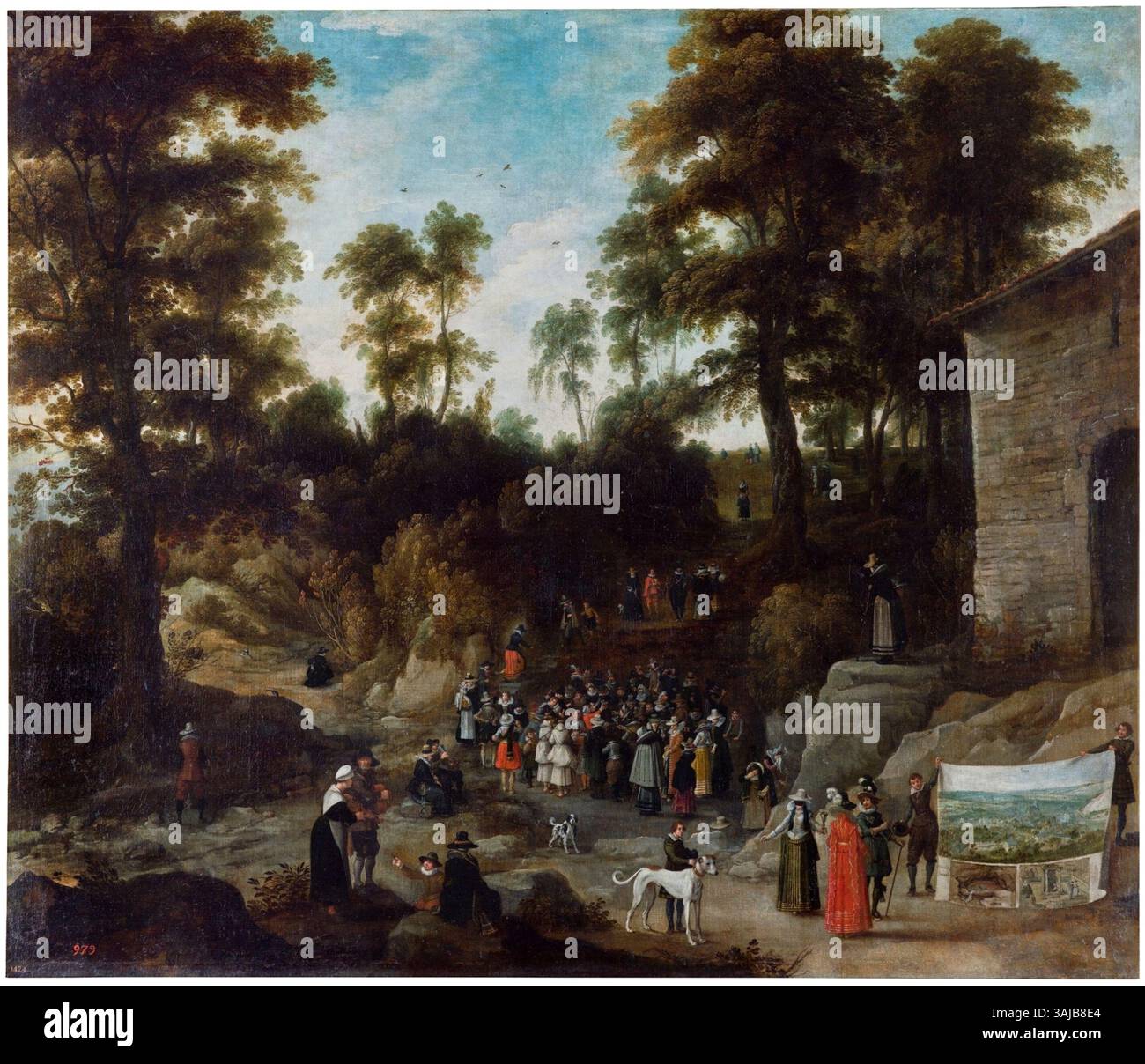 The Waters of Spa by Jan Wildens, a 17th-century oil painting depicting ...