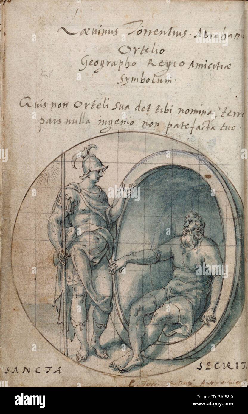 Drawing by Gerard van Groeningen depicting the encounter between ...