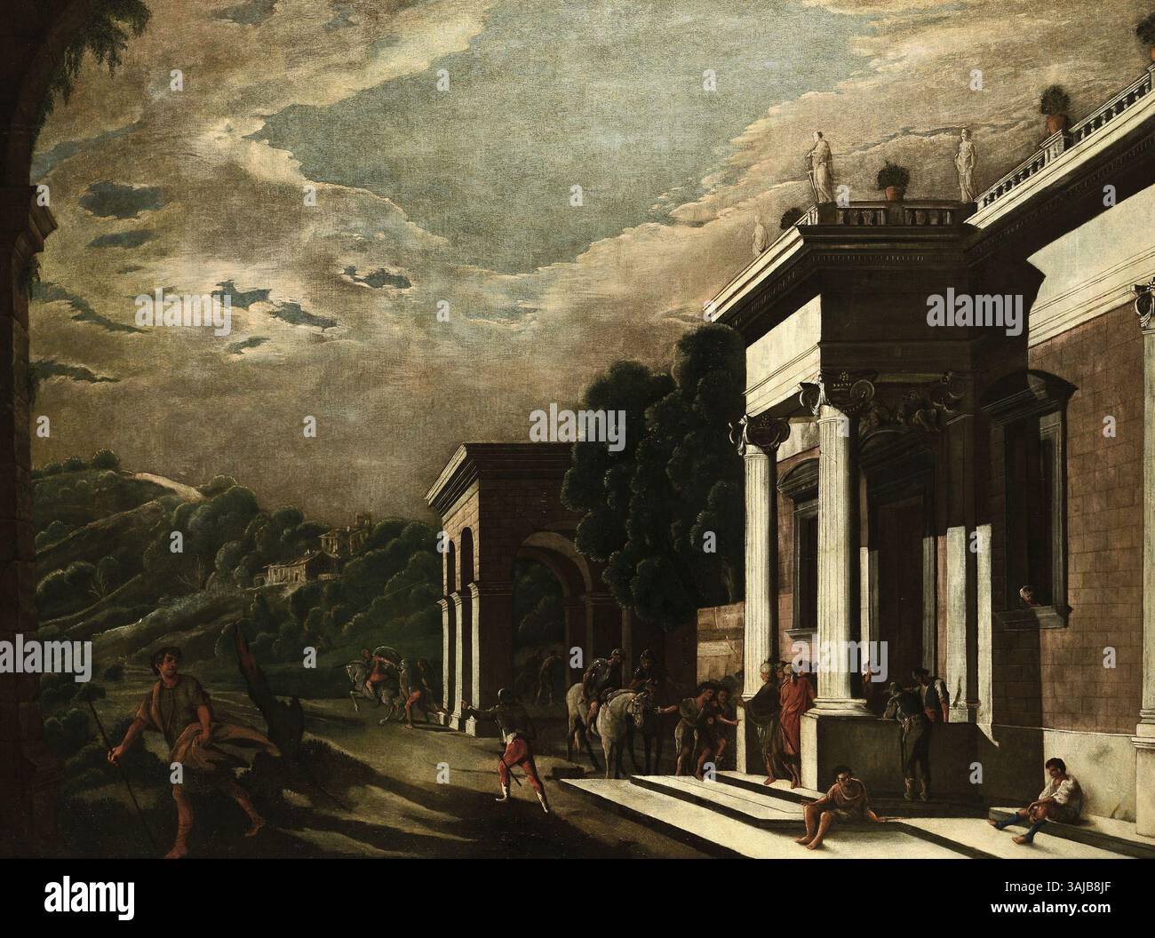 This 17th-century oil painting by Ascanio Luciani depicts a fantastical ...