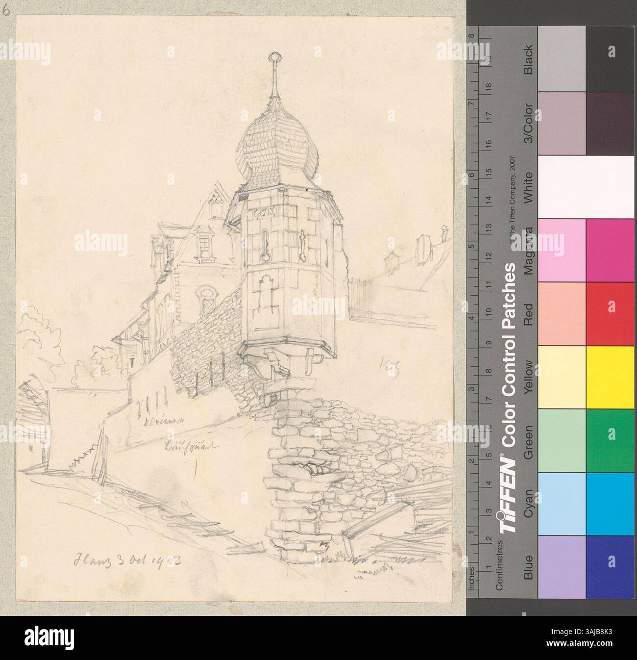 The image depicts a corner turret on the southeast corner of the Ring ...