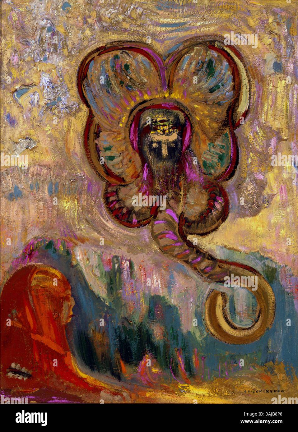 'Oannès et le Sphinx' (Oannes and the Sphinx), a 1910 oil painting by ...