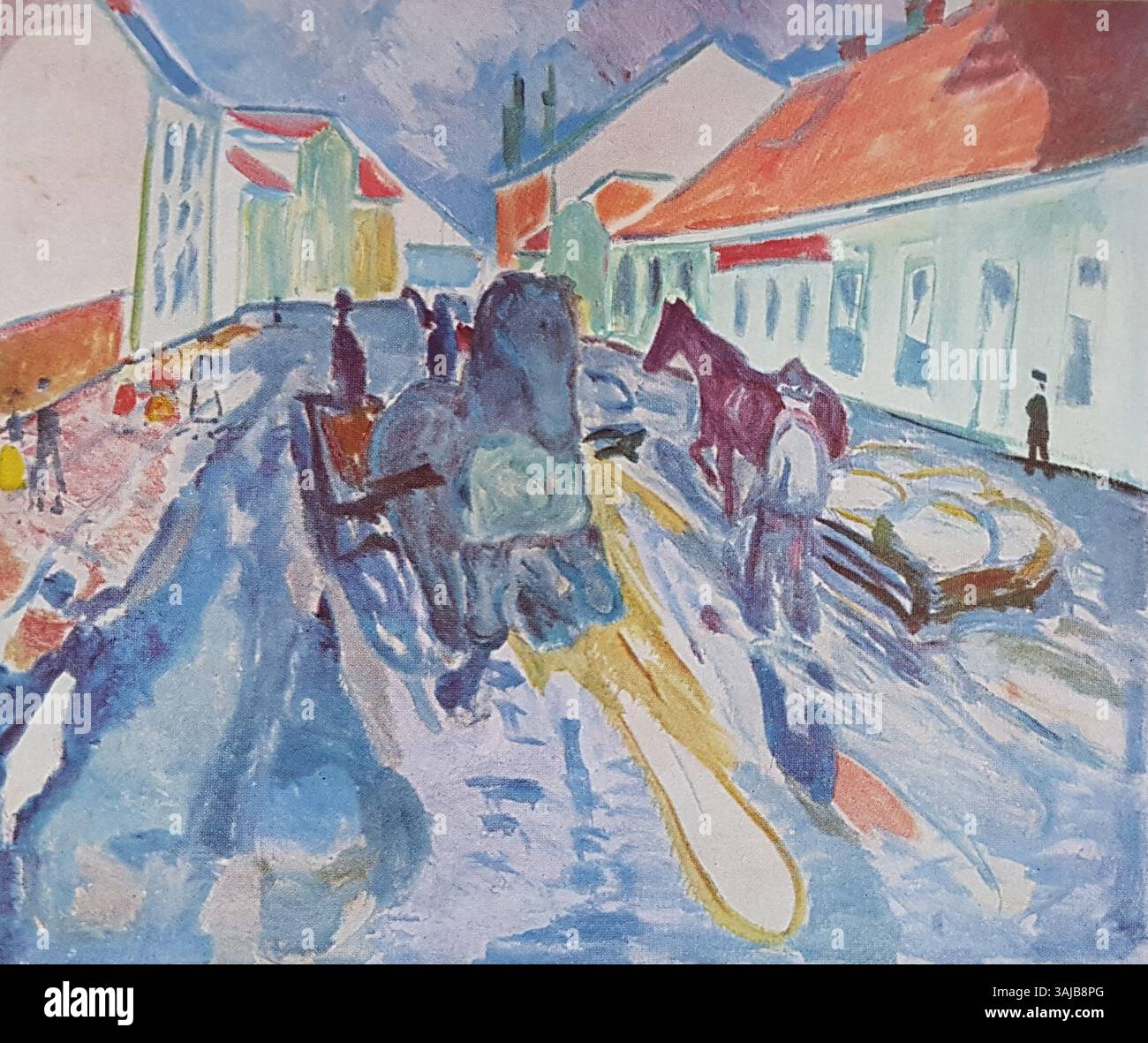 'Stadsgata' by Edvard Munch is a painting depicting a street scene ...