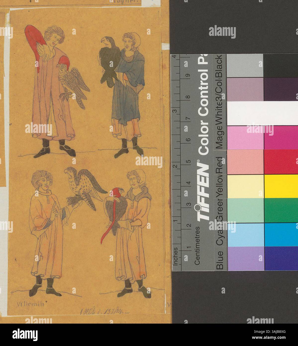 Johann Rudolf Rahn copied a 13th-century manuscript, depicting falconry ...