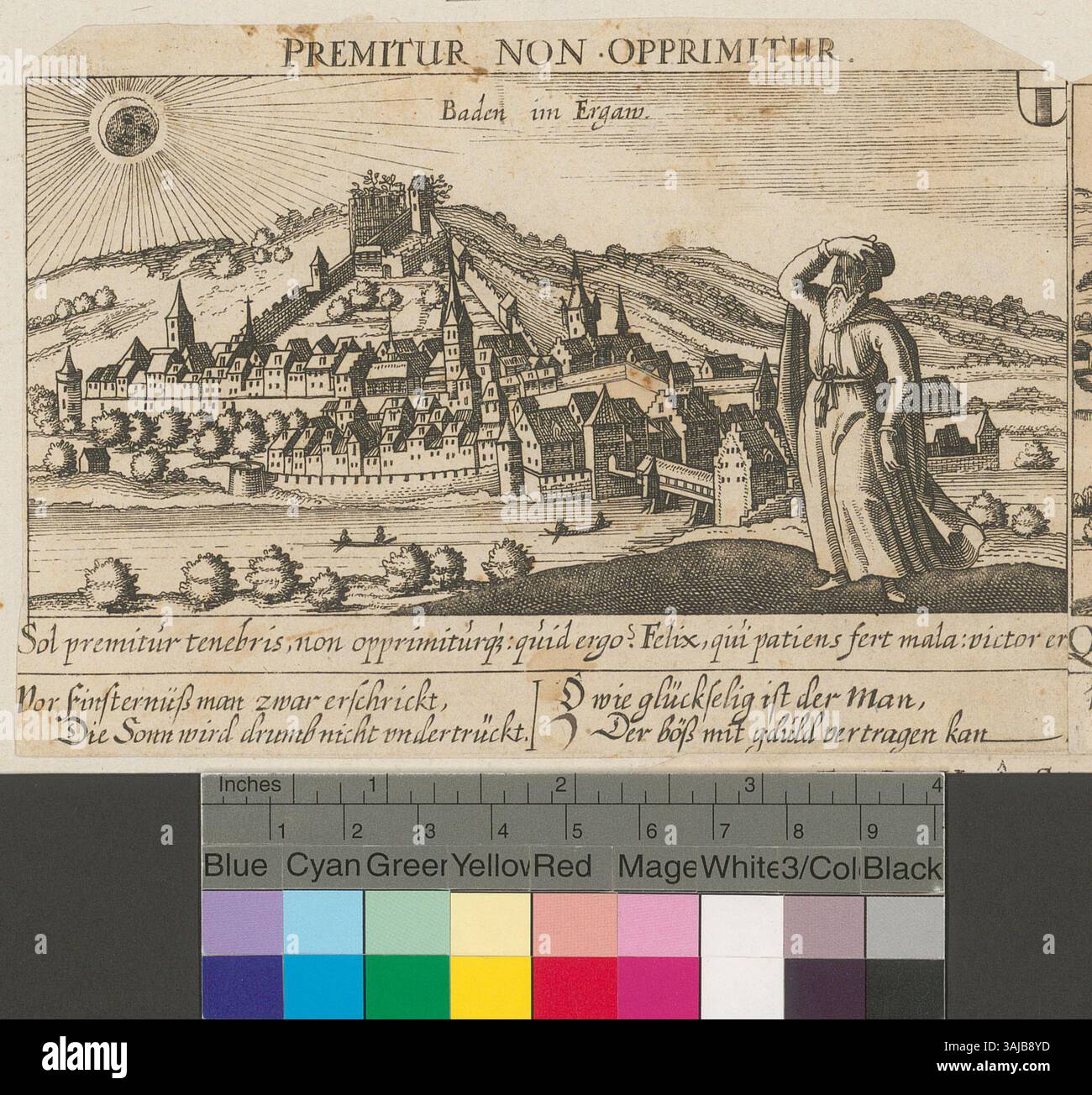 This etching from 1626 by an anonymous artist depicts Baden in the ...