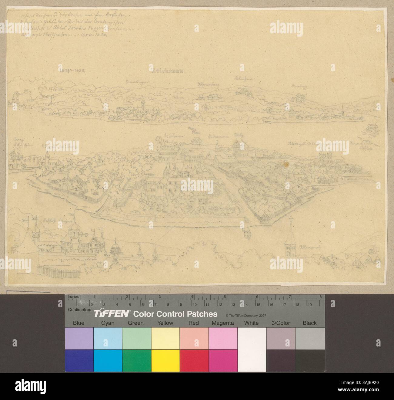 This illustration by Johann Rudolf Rahn from 1862 shows the island of ...