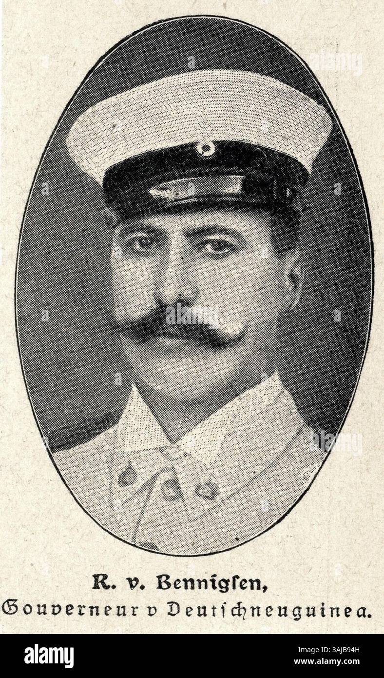 A photograph from 1901 showing Rudolf von Bennigsen, the Governor of ...