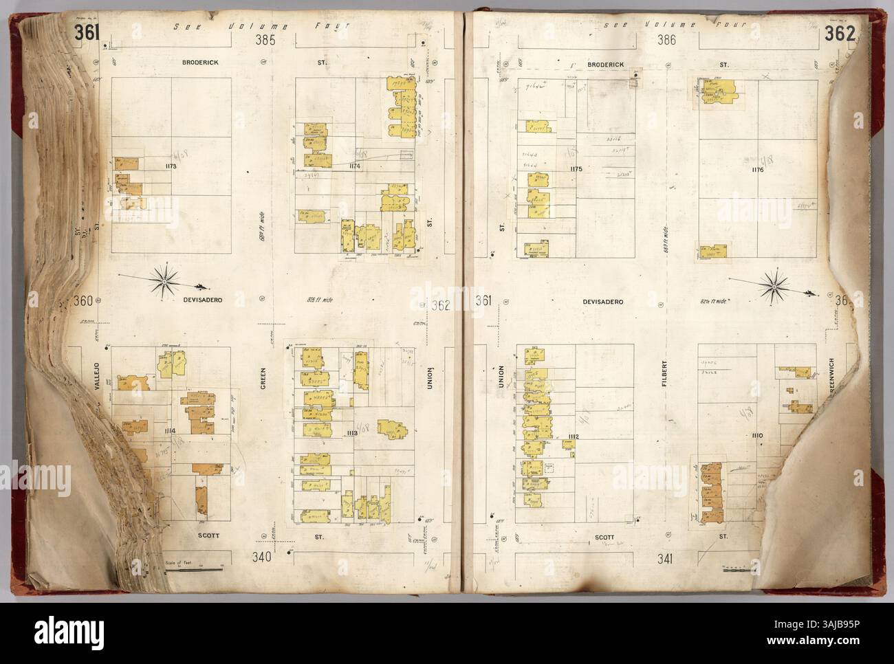 San Francisco Sanborn Insurance Map Atlas, 1905 edition, featuring full ...