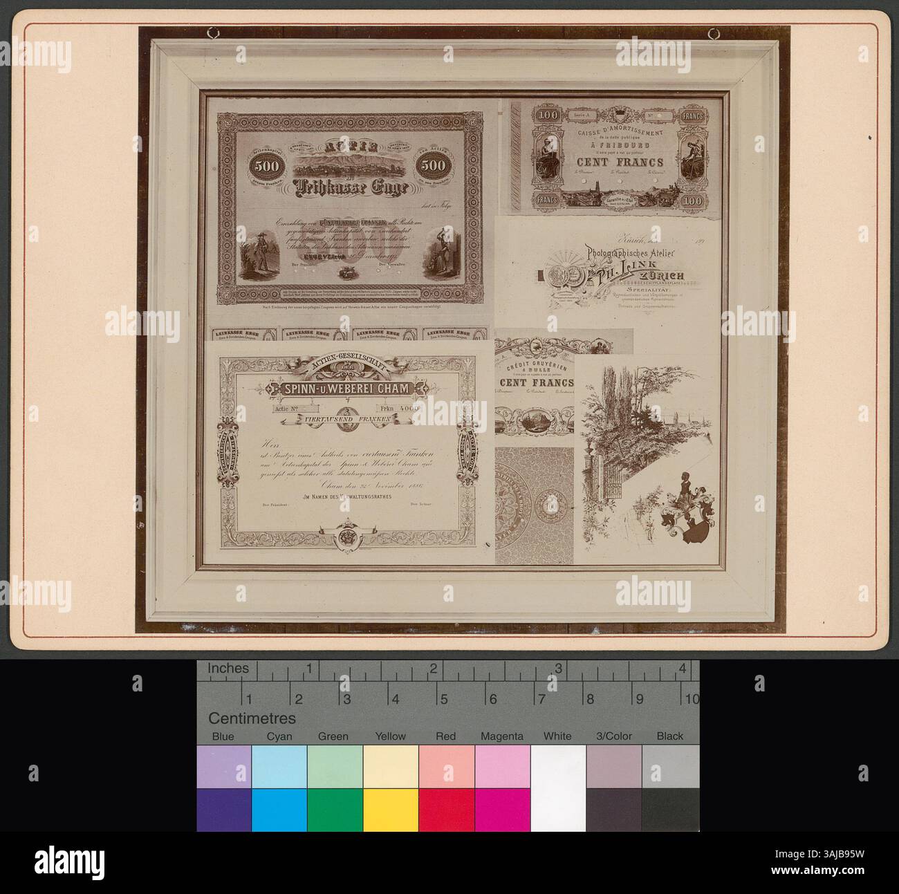 This 1896 reproduction by Robert Breitinger shows a collection of ...