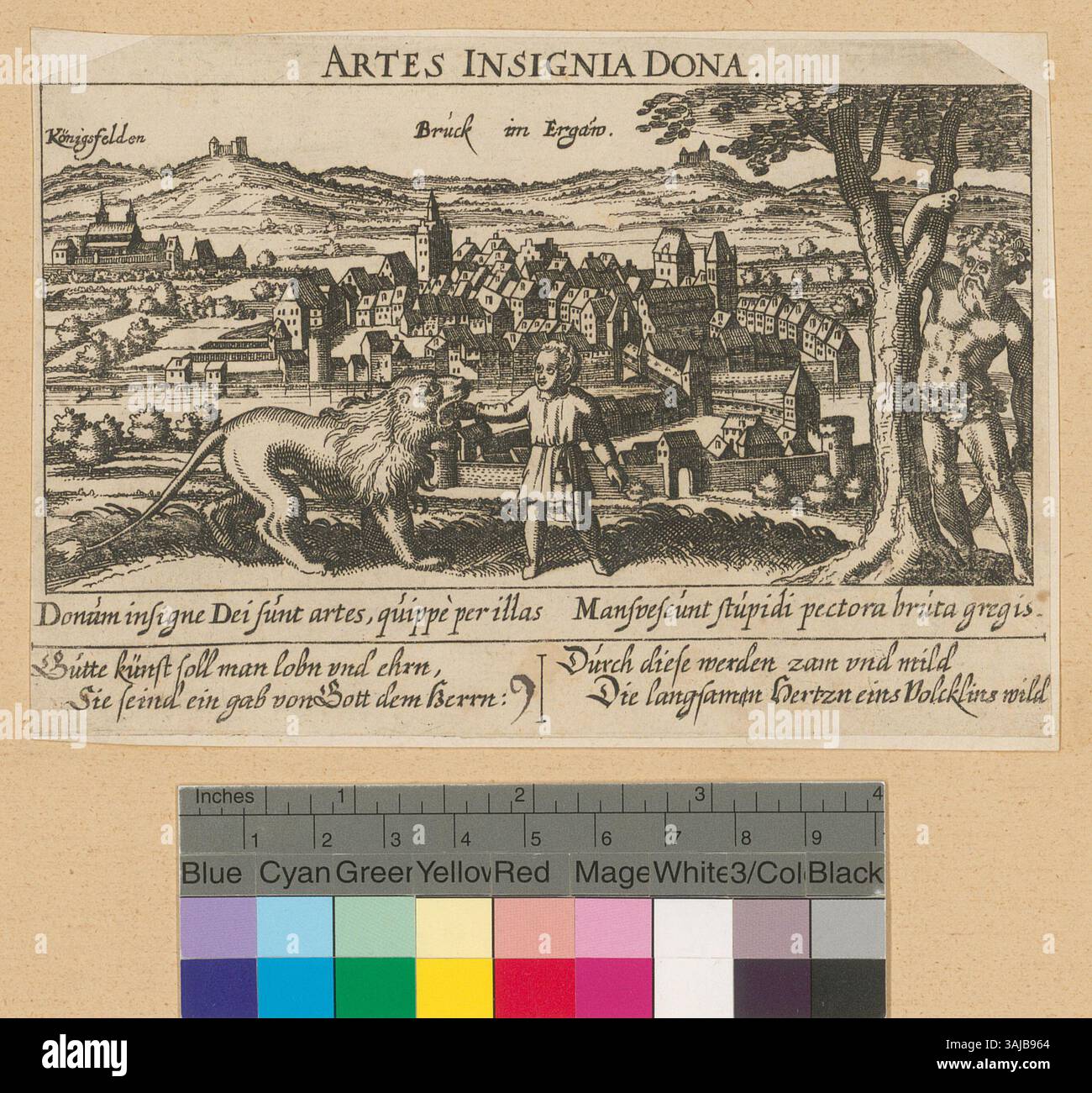 This anonymous etching from around 1626 depicts Bruck in the Ergaw ...