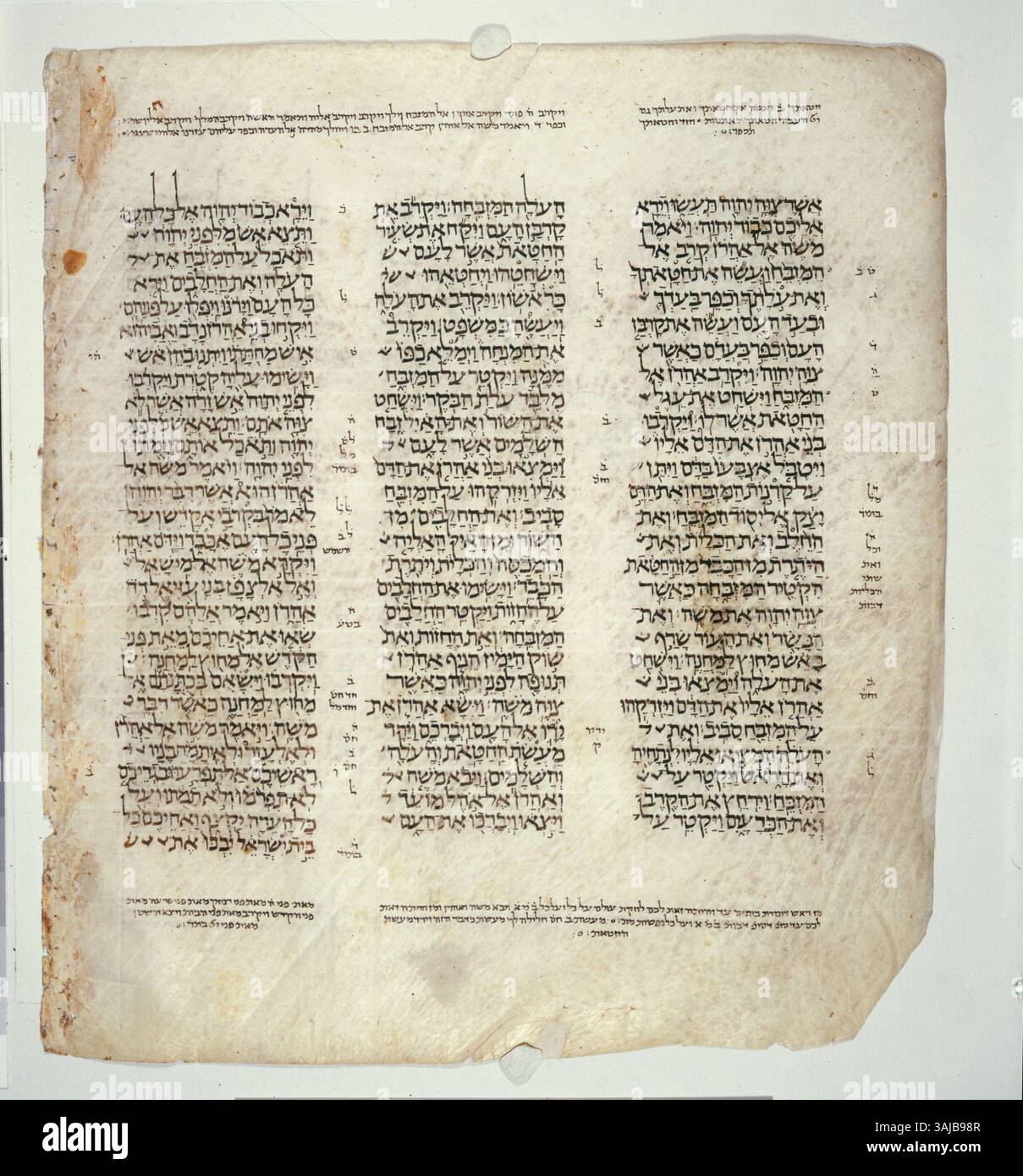 The 121st page of the Leningrad Codex, containing Leviticus 9:6-10:6 ...