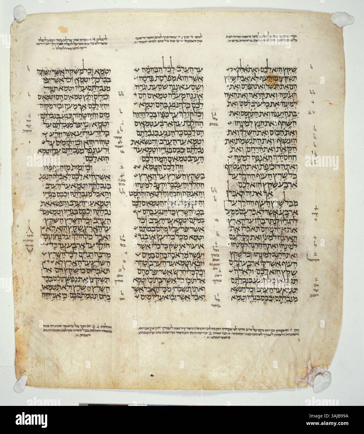 The 123rd page of the Leningrad Codex, containing Leviticus 11:1-44 ...