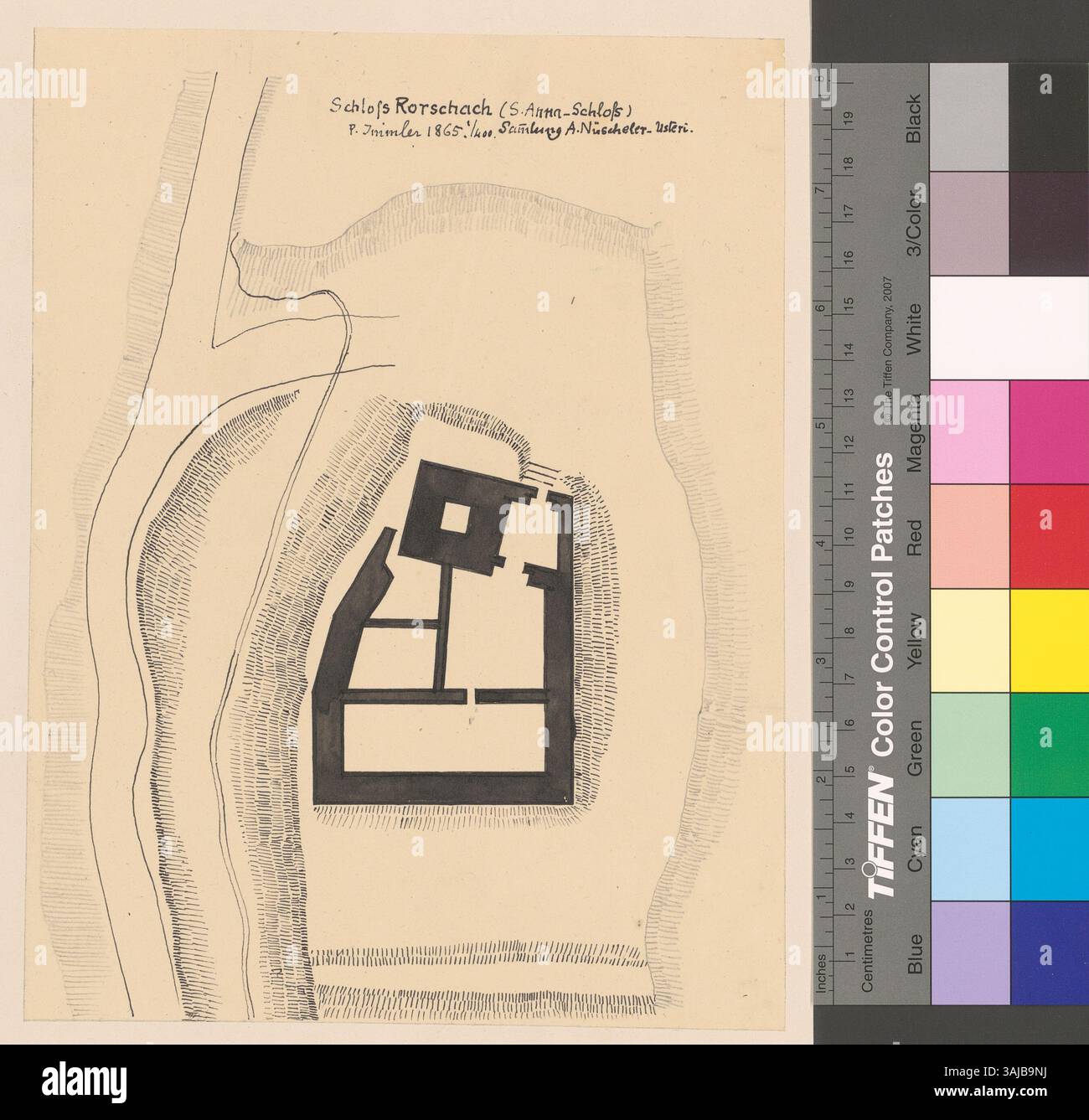 This floor plan, created in 1865 by Paul Peter Immler, shows the layout ...