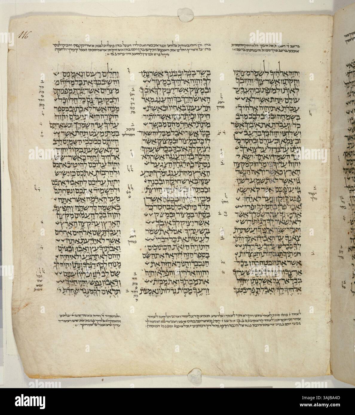 This folio from the Leningrad Codex, created between 1008 and 1011 ...