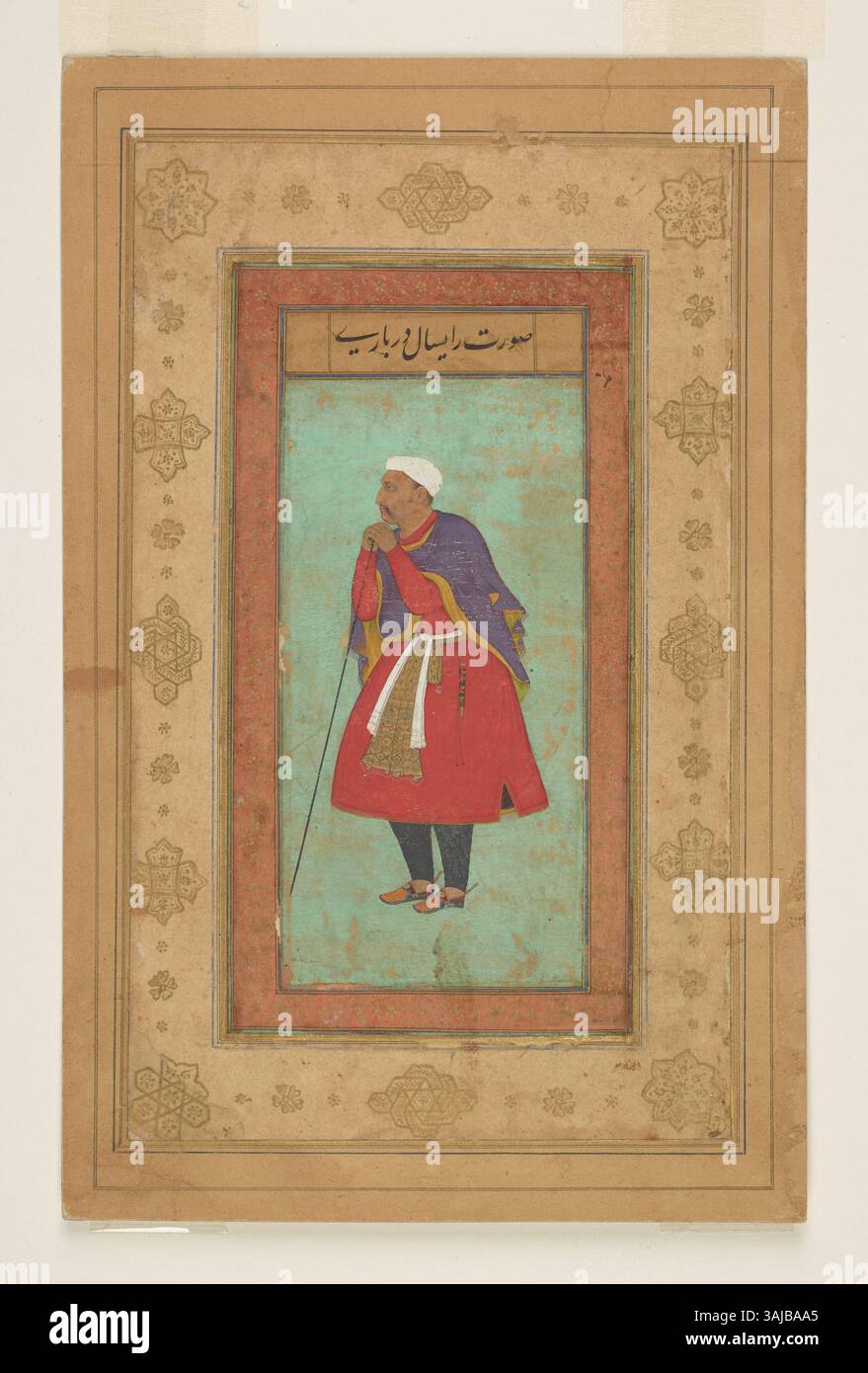 This portrait of Raisal Darbari, from the Salim Album, is a Persian ...