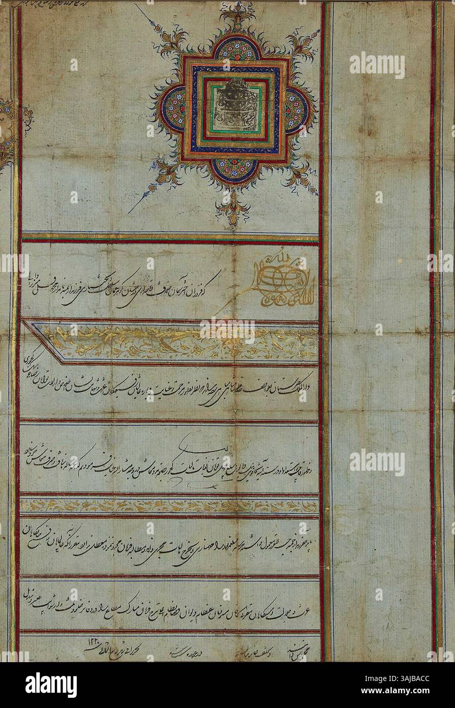 This illuminated firman from Fathali Shah Qajar, dated June-July 1805 ...
