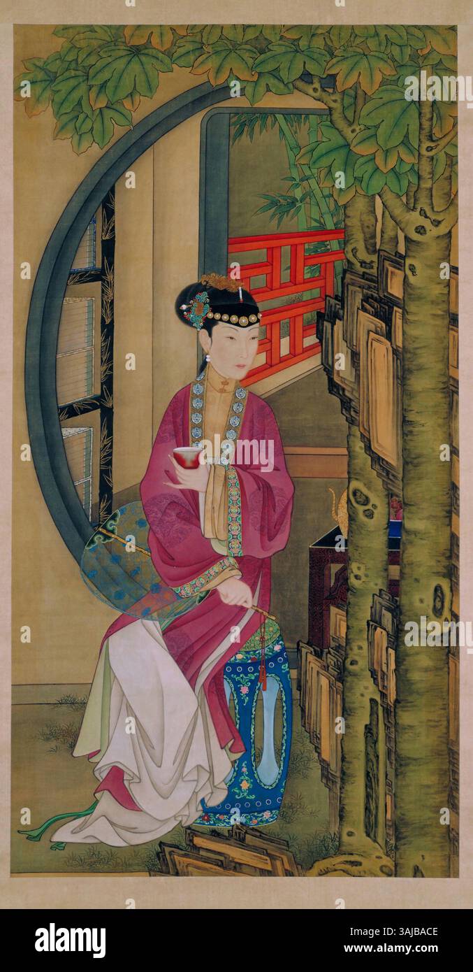 This painting from the series of Emperor Yong-cheng's concubines ...