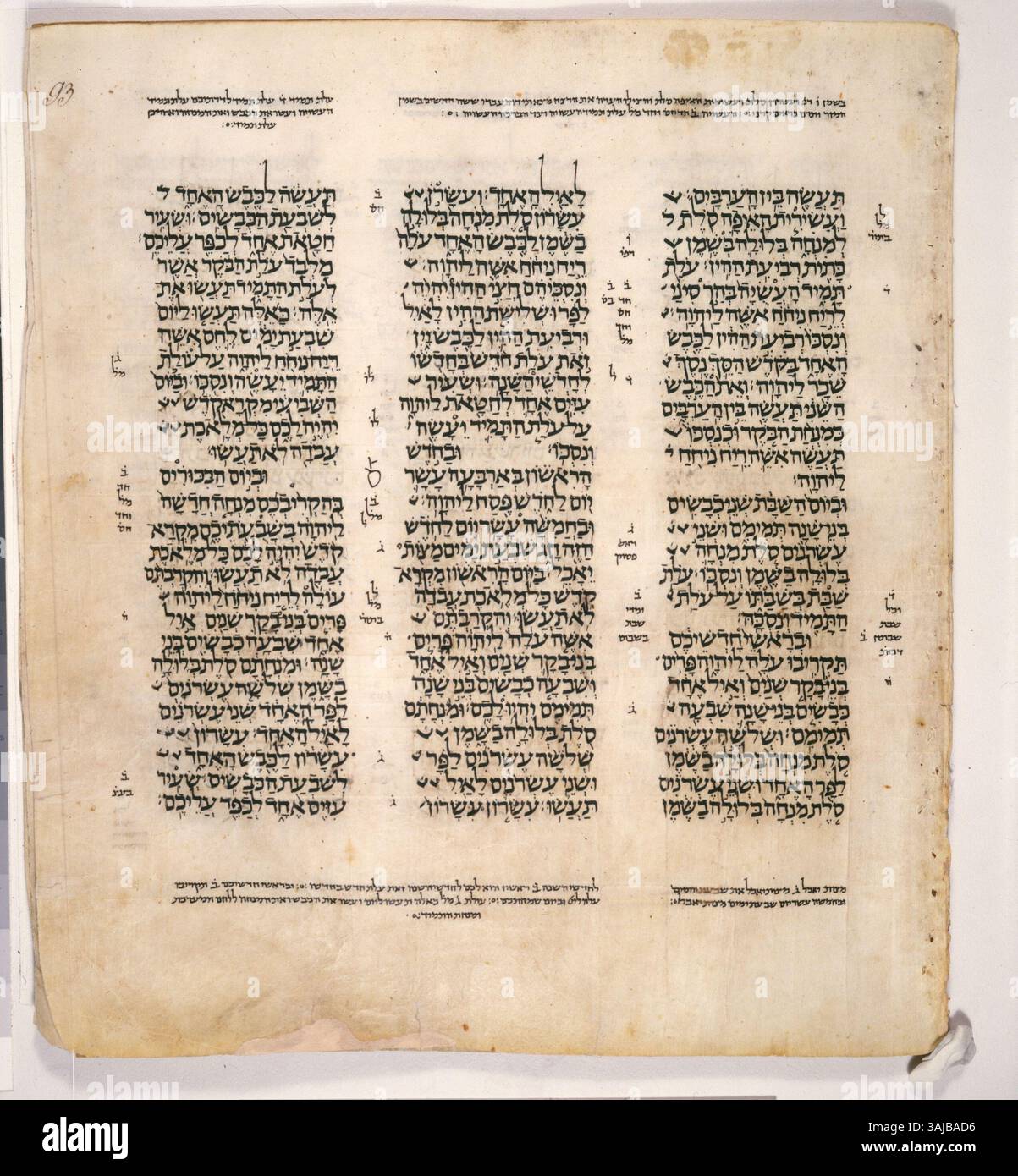 Folio 93a of the Leningrad Codex, dating from between 1008 and 1011 ...